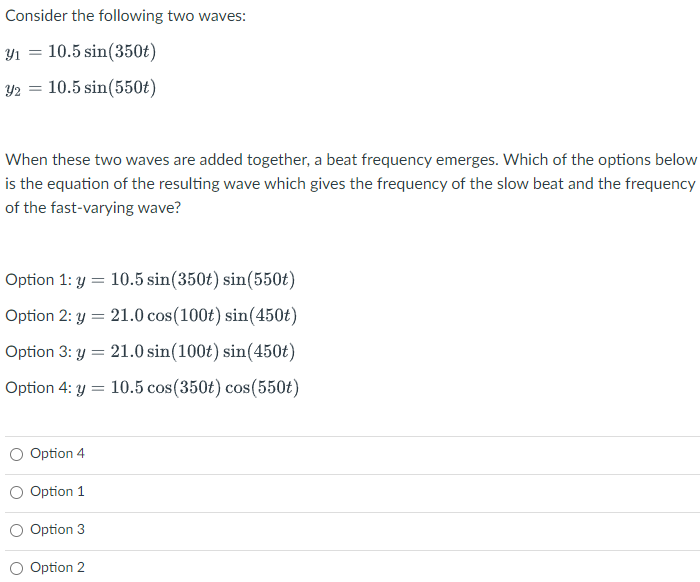 Consider the following two waves: | Chegg.com