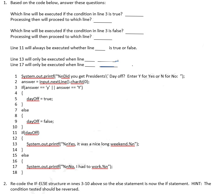 Solved 1. Based on the code below, answer these questions: | Chegg.com