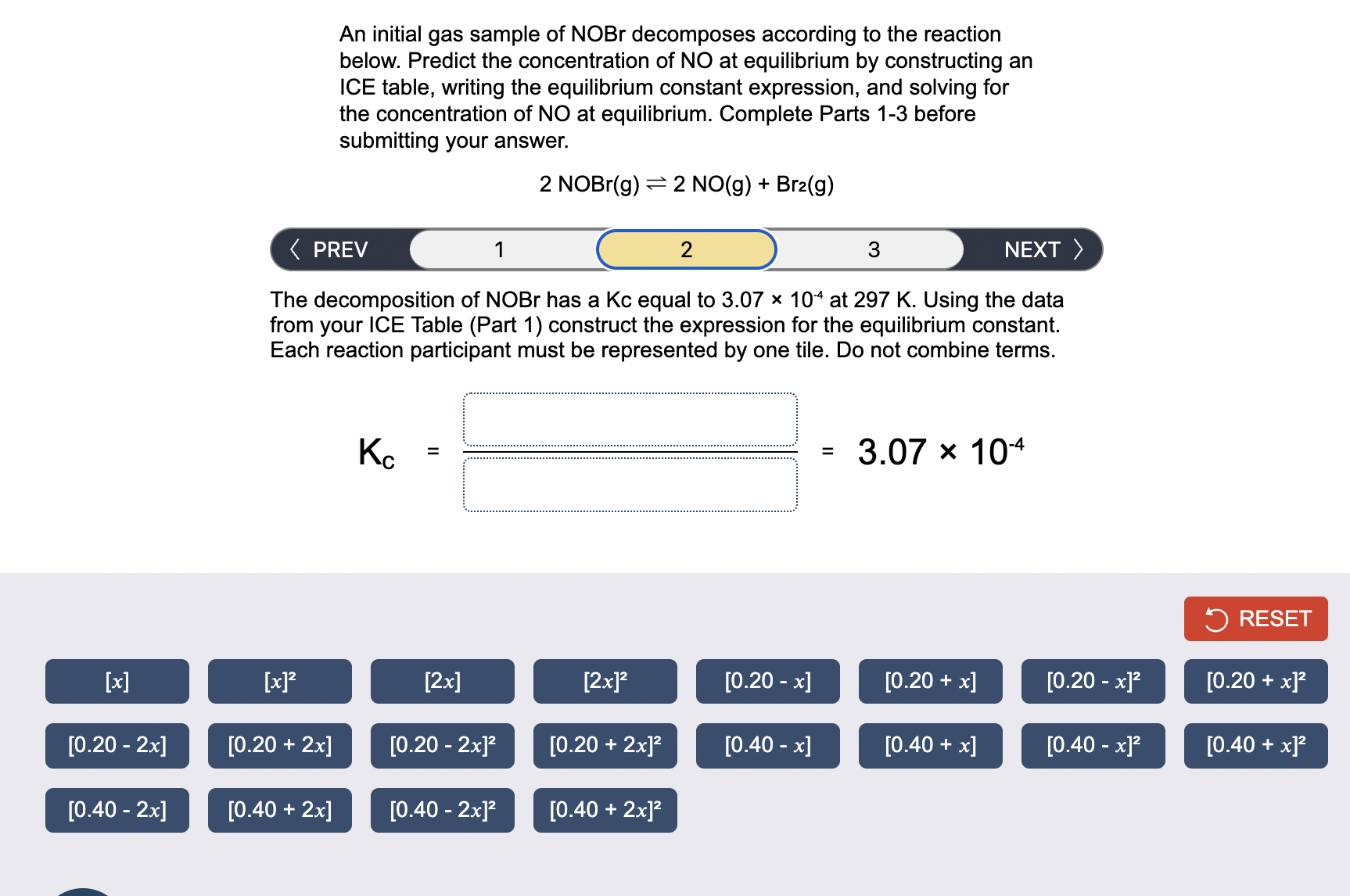 Solved An initial gas sample of NOBr decomposes according to | Chegg.com