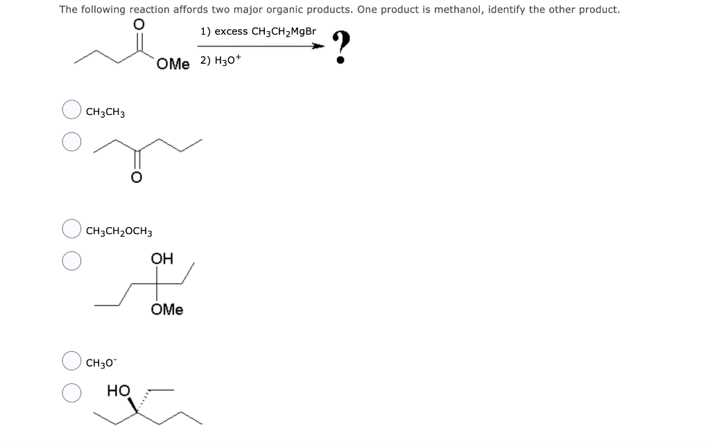 Solved The following reaction affords two major organic | Chegg.com