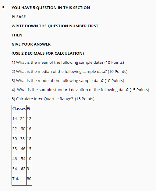 Solved 5- YOU HAVE 5 QUESTION IN THIS SECTION PLEASE WRITE | Chegg.com