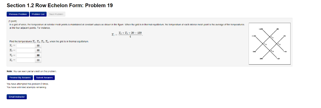 Solved Section 1.2 Row Echelon Form: Problem 19 at the fcur | Chegg.com