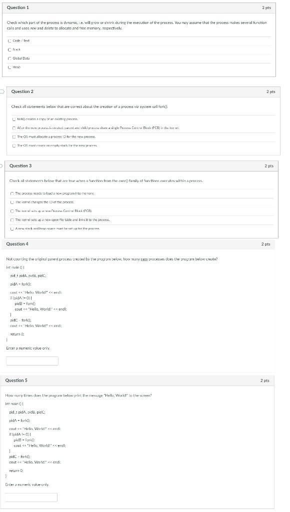 Solved All questions from Operaion Systems Course System | Chegg.com