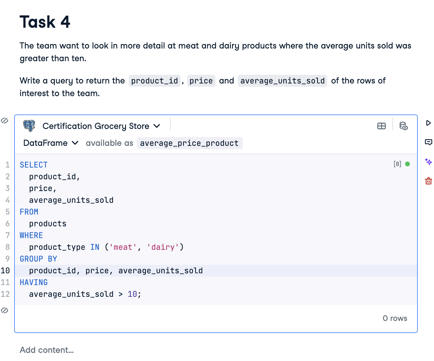 Solved PLEASE CORRECT IF NEEDED: Task 4The team want to look | Chegg.com
