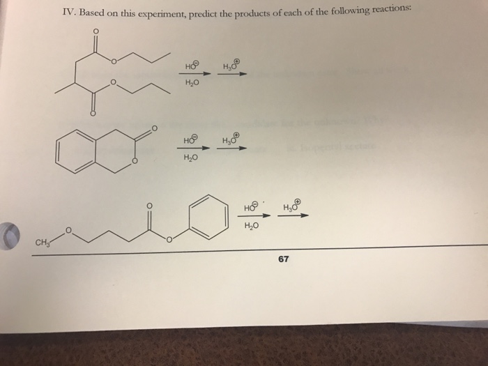 Solved Based on this experiment, predict the products of | Chegg.com