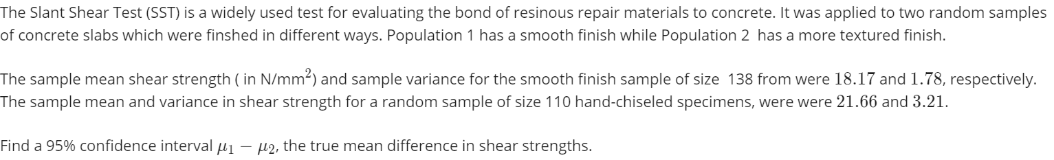 Solved The Slant Shear Test (SST) is a widely used test for | Chegg.com