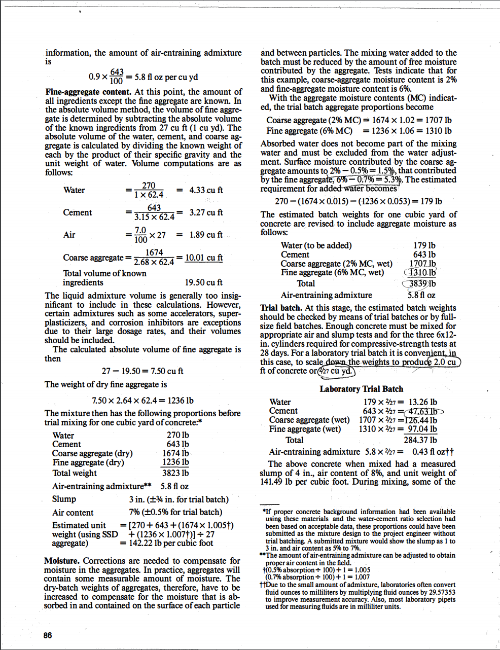 Solved use (absolute volume method) on page 85 to calculate | Chegg.com