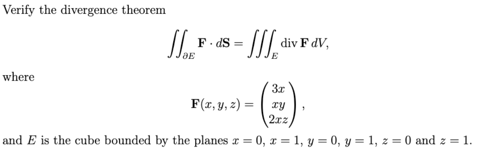 Solved Verify the divergence | Chegg.com
