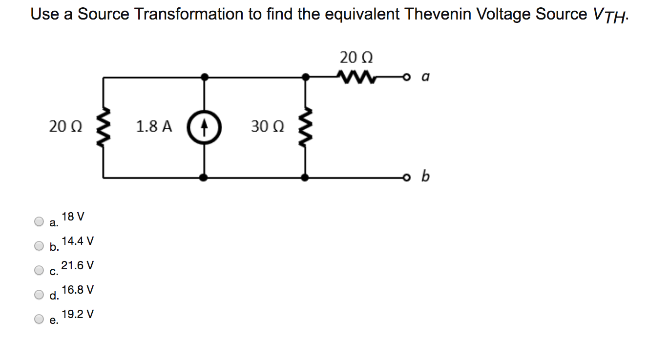 Solved Use a Source Transformation to find the equivalent | Chegg.com