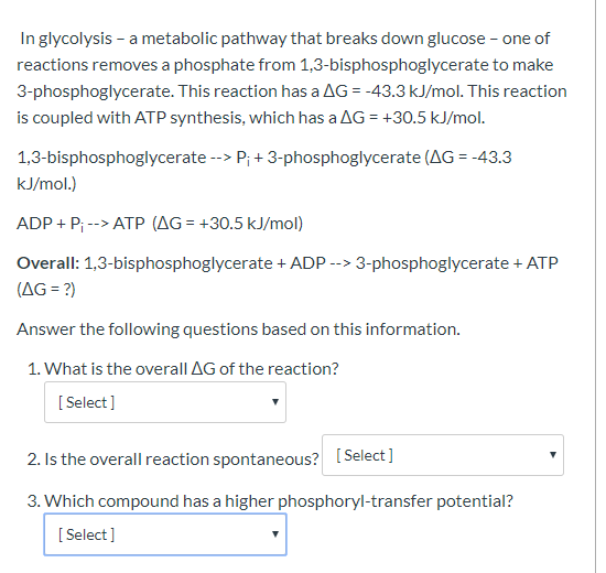 Solved In glycolysis - a metabolic pathway that breaks down | Chegg.com