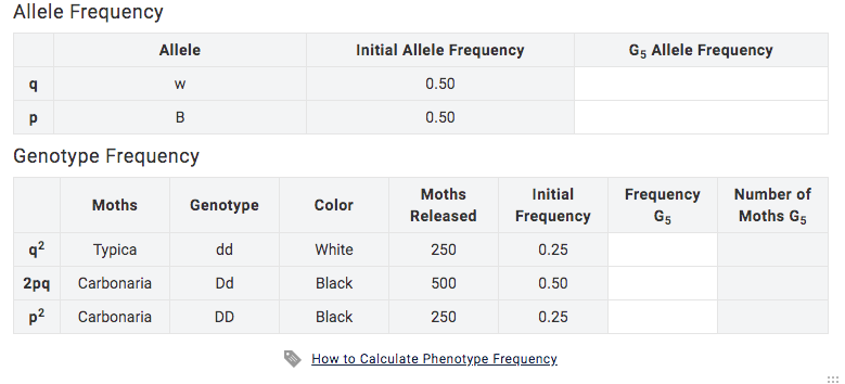 Solved Environment: Polluted Forest Moths Released G G2 G3 | Chegg.com