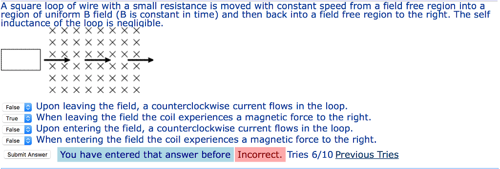 Solved A square loop of wire with a small resistance is | Chegg.com