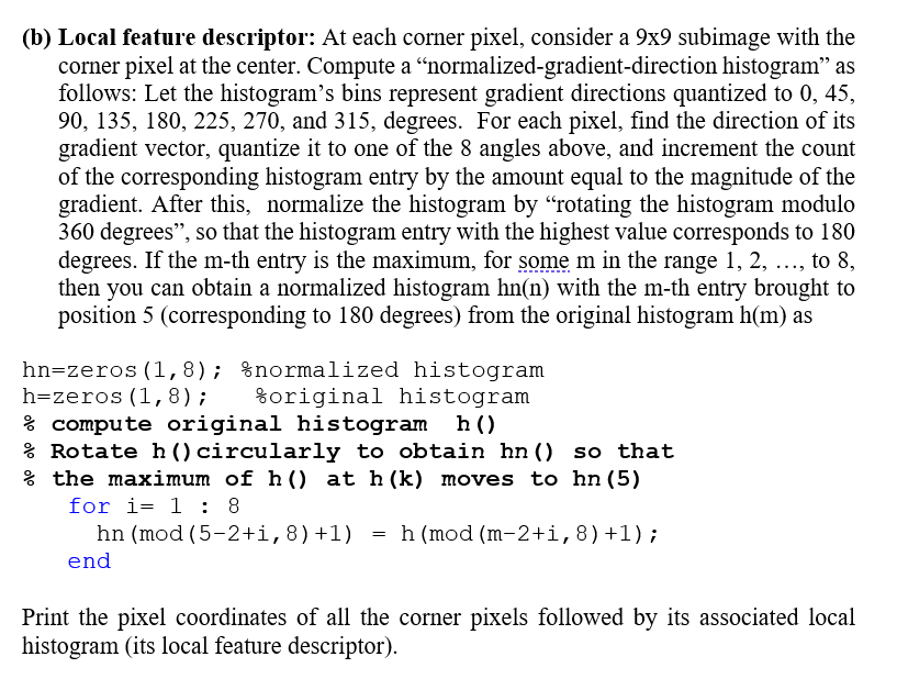 Corner Detection And Local Feature Descriptor 6 6