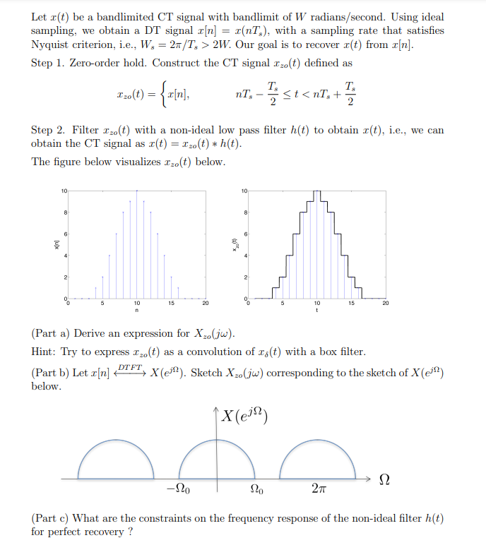 Solved 3. (Zero-order hold) An interesting approach for | Chegg.com