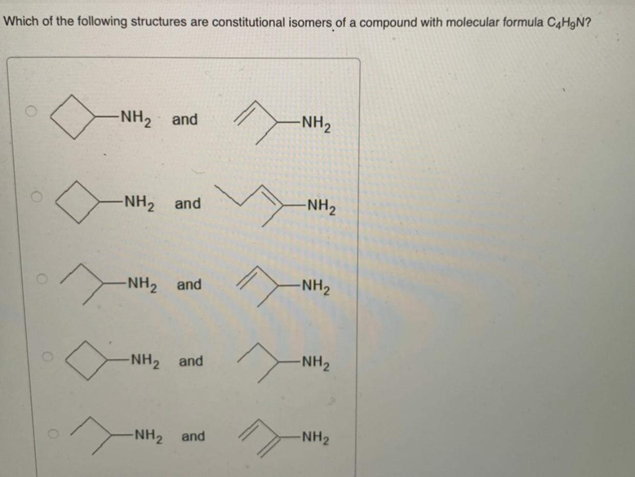 Solved Which of the following structures are constitutional | Chegg.com