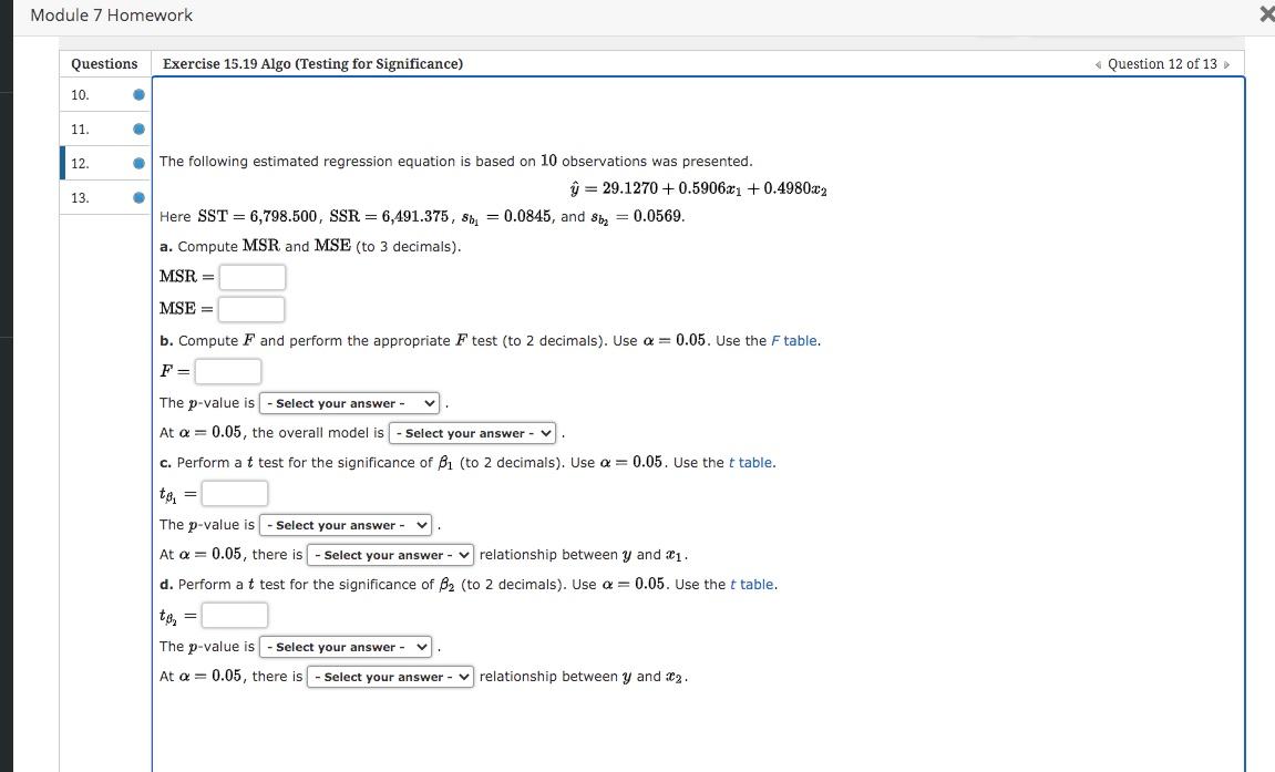 Solved Module 7 Homework Questions Exercise 15.19 Algo | Chegg.com