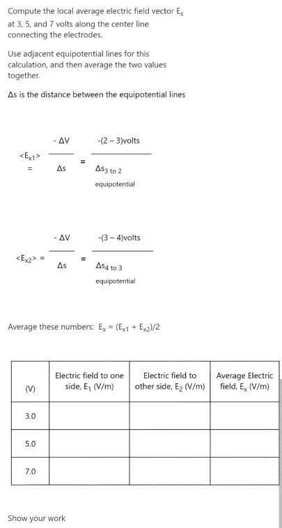 Solved Compute the local average electric field vector Ex at | Chegg.com