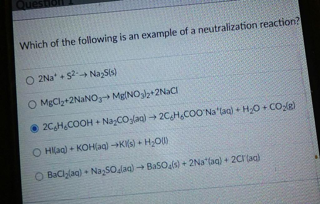 Solved Questid Which of the following is an example of a | Chegg.com