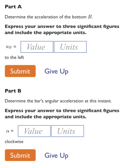 Solved Problem 16.103 At a given instant the top end A of | Chegg.com
