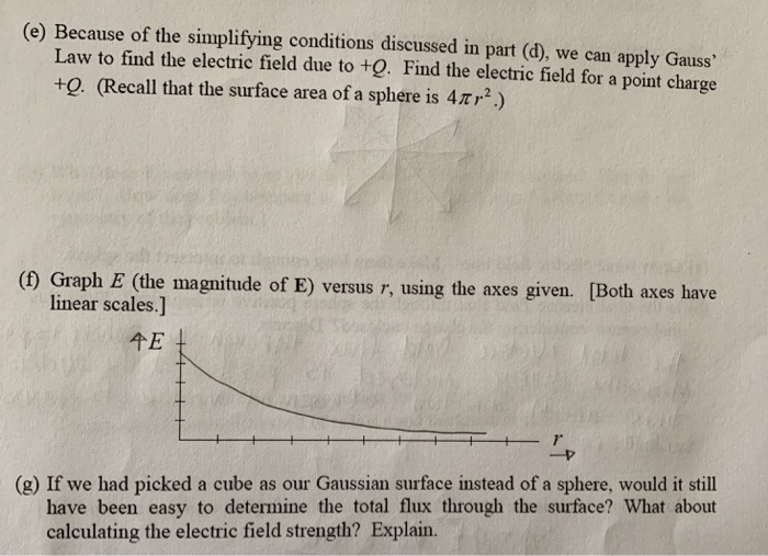 Solved 4. Now consider a Gaussian sphere centered on +o. (a) | Chegg.com