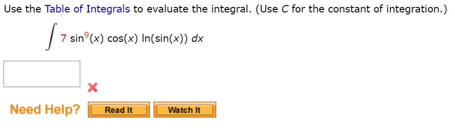 Solved Use the Table of Integrals to evaluate the integral. | Chegg.com