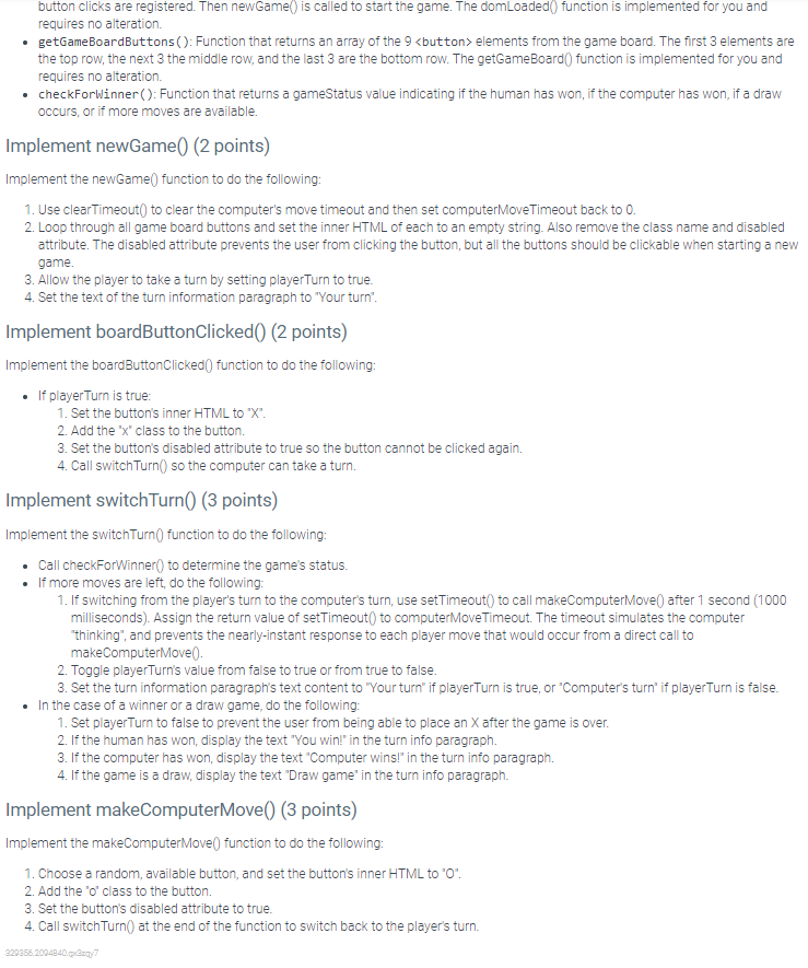 Solved In this lab, you will write JavaScript to implement a | Chegg.com