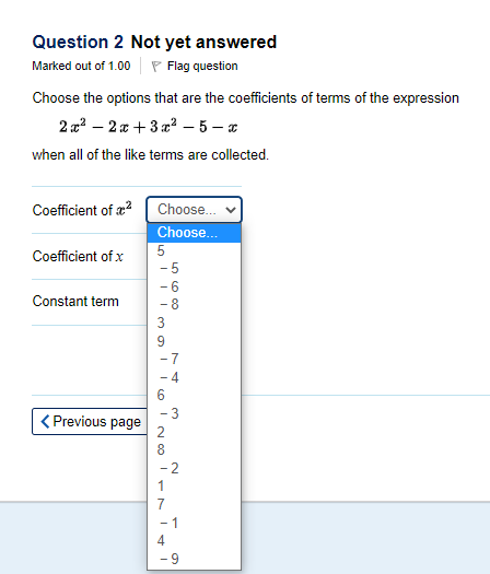 Solved Question 2 Not yet answered Marked out of 1.00 P Flag | Chegg.com