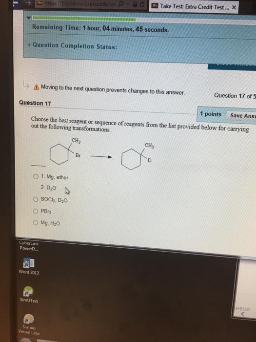 Solved Choose the best reagent or sequence of reagents from | Chegg.com