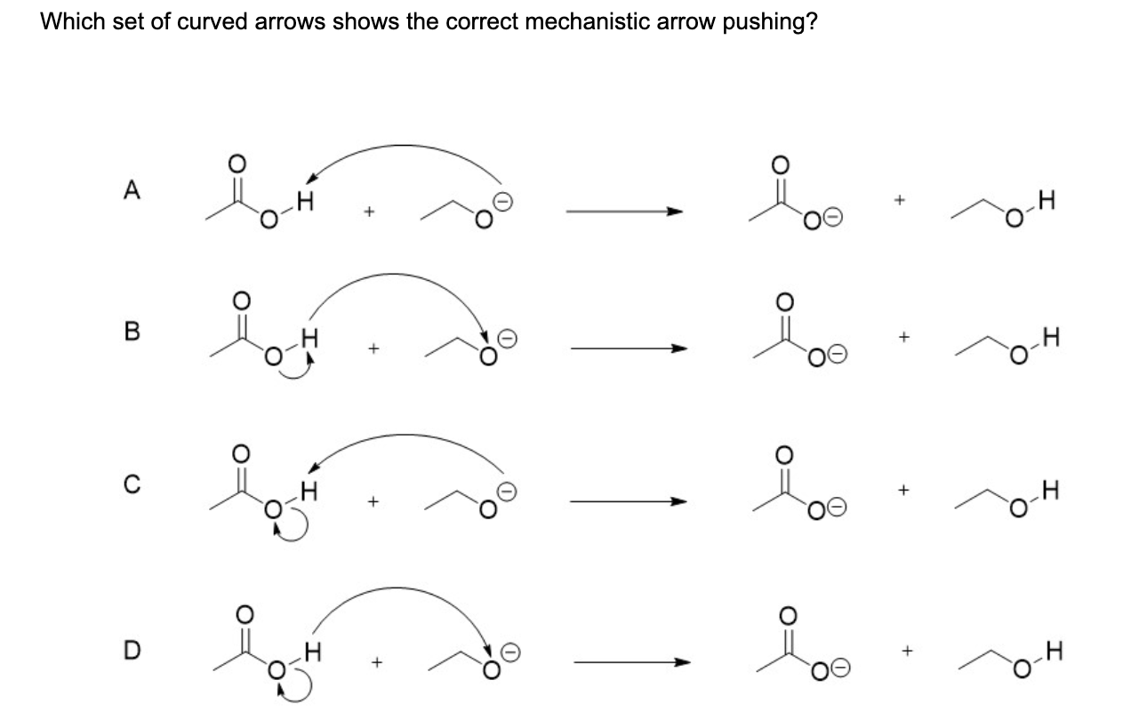 Solved Which set of curved arrows shows the correct | Chegg.com