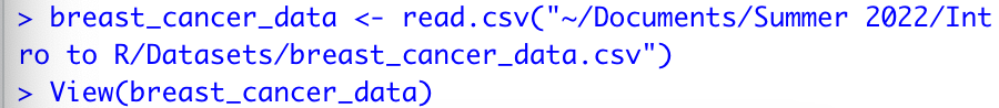 Solved 1. Load the dataset in ↓ into R. Call the loaded data | Chegg.com