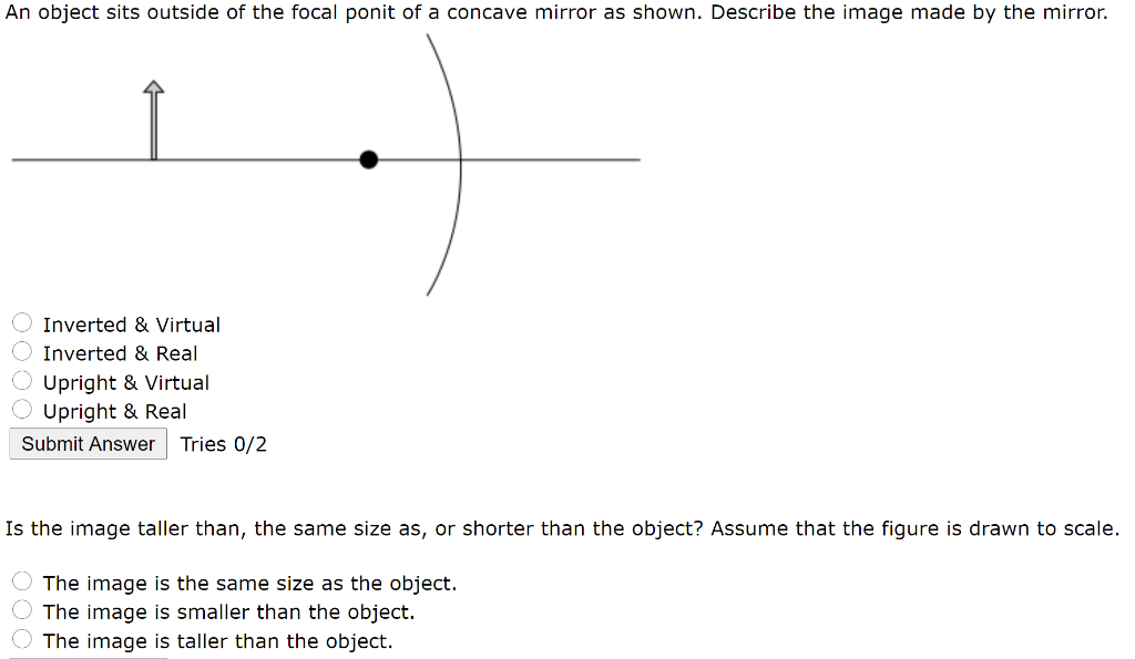 Solved An object sits outside of the focal ponit of a | Chegg.com