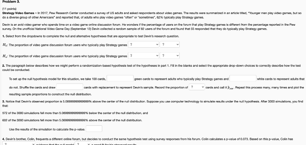 Solved Problem 3. (11 points) Strategy Video Games - In | Chegg.com Solved Problem 3. (11 points) Strategy Video Games - In | Chegg.com