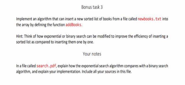 Solved Implement Exponential Search You are a software | Chegg.com