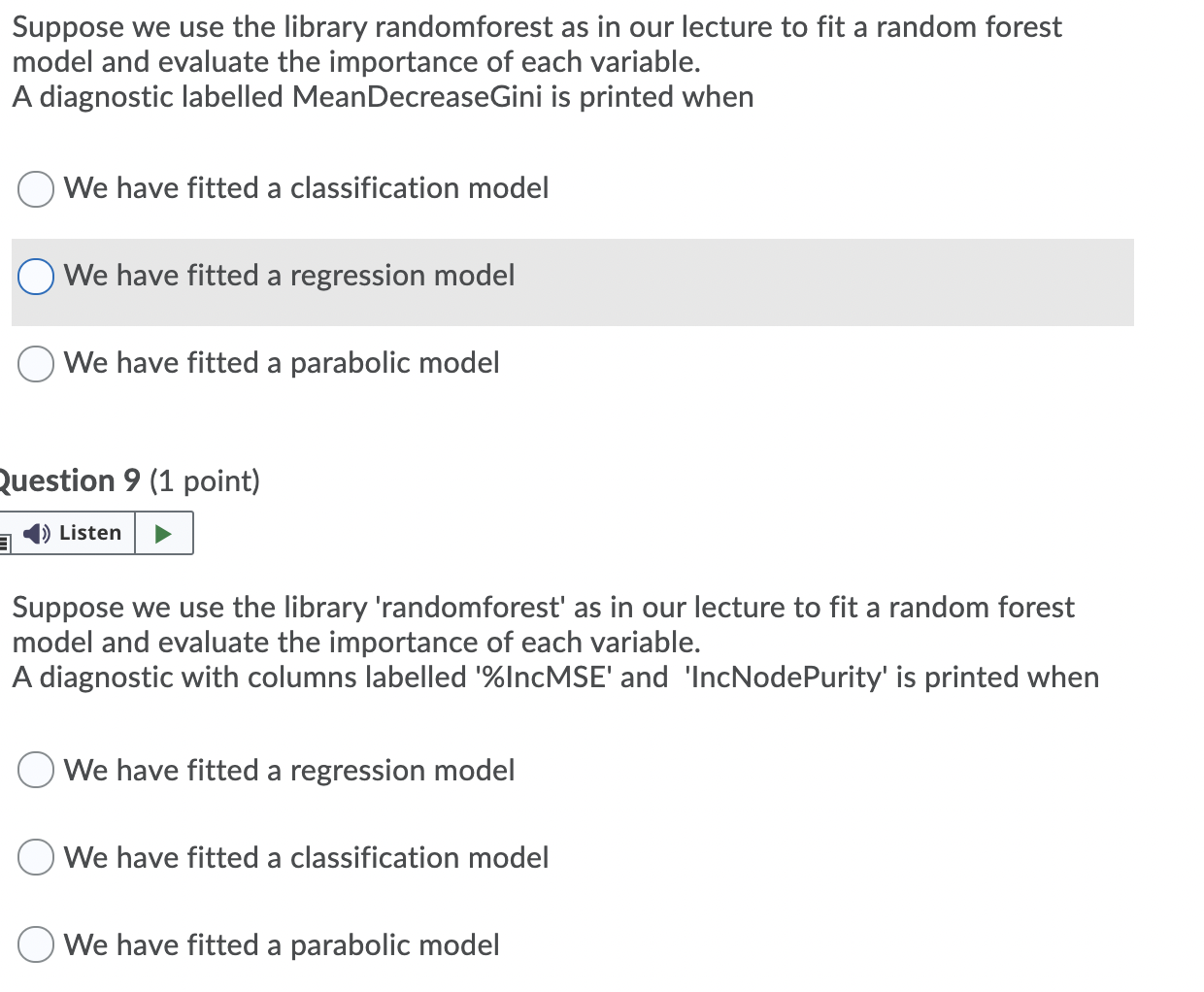 Solved Suppose we use the library randomforest as in our | Chegg.com