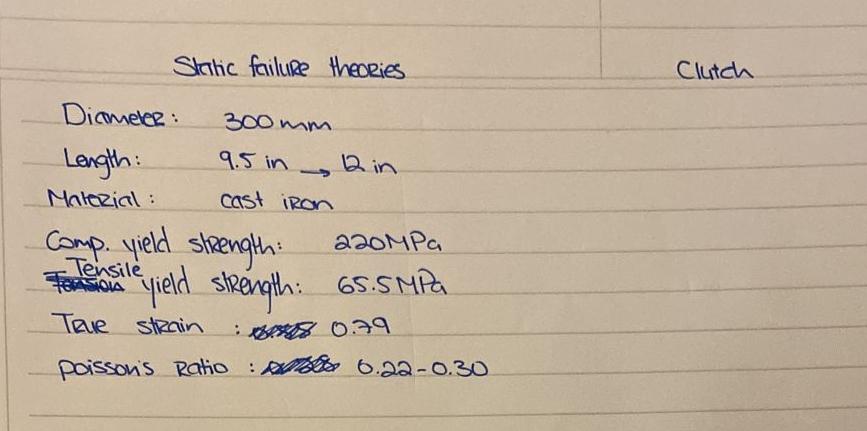 Solved With hand calculations calculate the factor of safety | Chegg.com