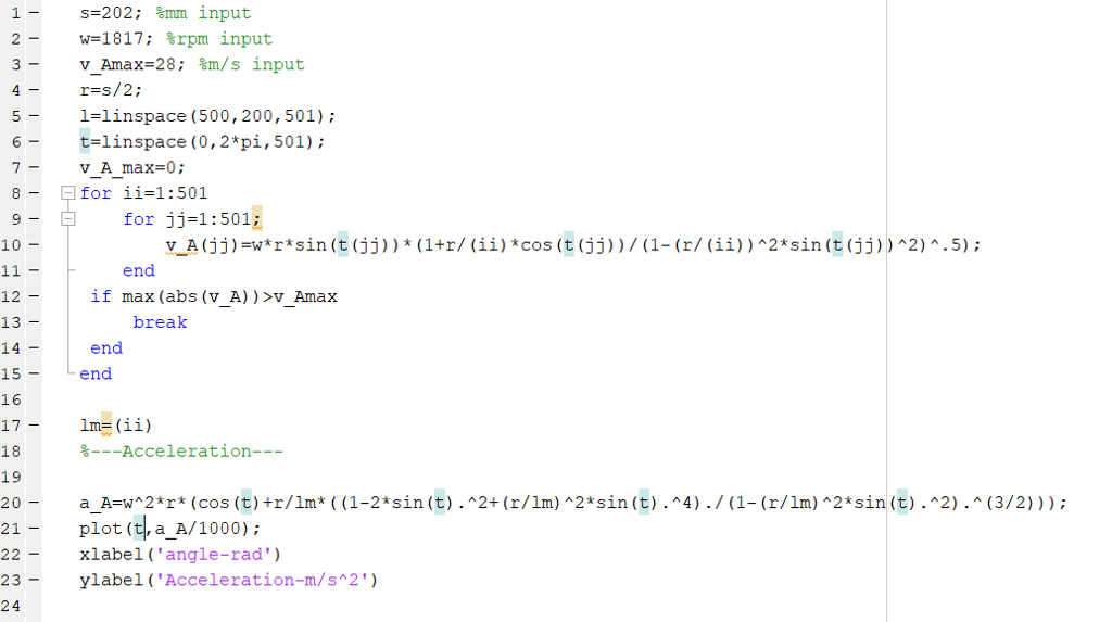 Solved Done through mathlab The slider crank mechanism | Chegg.com