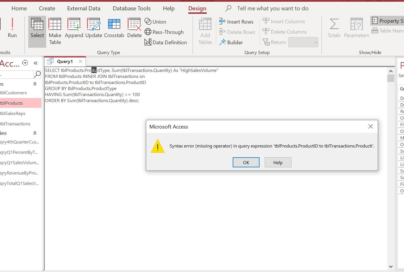 Solved Create a query using SQL based on tblTransactions | Chegg.com