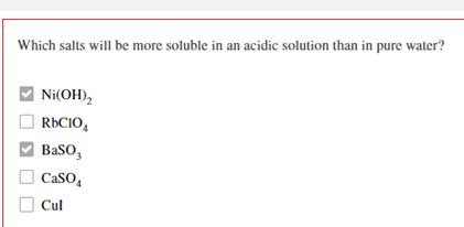 Solved I thumbs up for correct answer! Which salts will be | Chegg.com