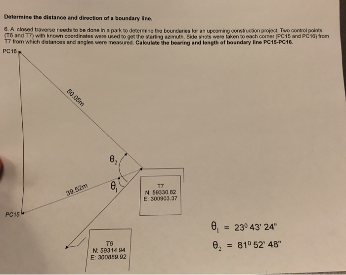 Solved Determine the distance and direction of a boundary | Chegg.com
