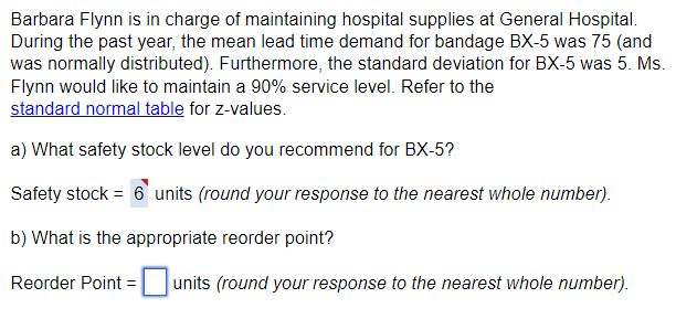 Solved Barbara Flynn is in charge of maintaining hospital | Chegg.com