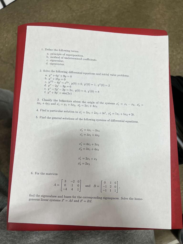 Solved 1. Define the following terms, a. principle of | Chegg.com