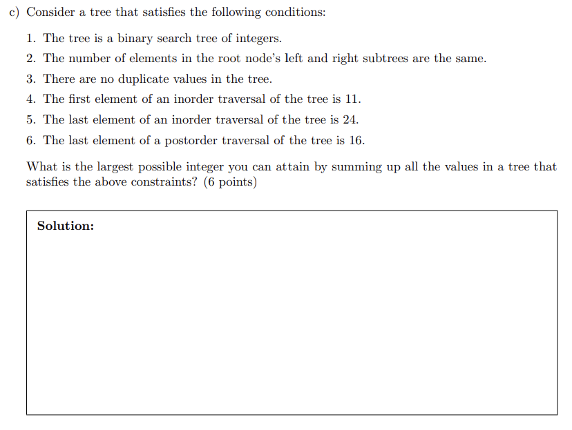 Solved .2 Let's BST! (16 points) Suppose that in a binary | Chegg.com