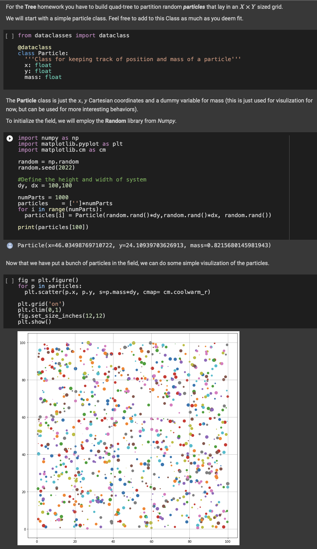 We will start with a simple particle class. Feel free | Chegg.com
