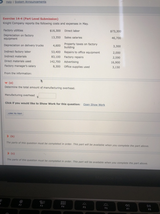 Solved Exercise 14-4 (Part Level Submission) Knight Company | Chegg.com