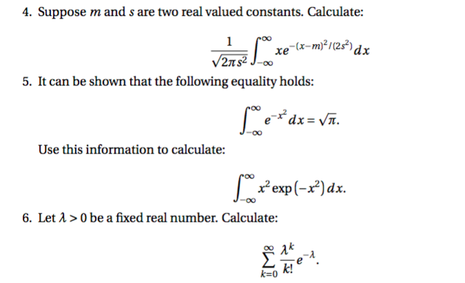 Solved 4. Suppose m and s are two real valued constants. | Chegg.com