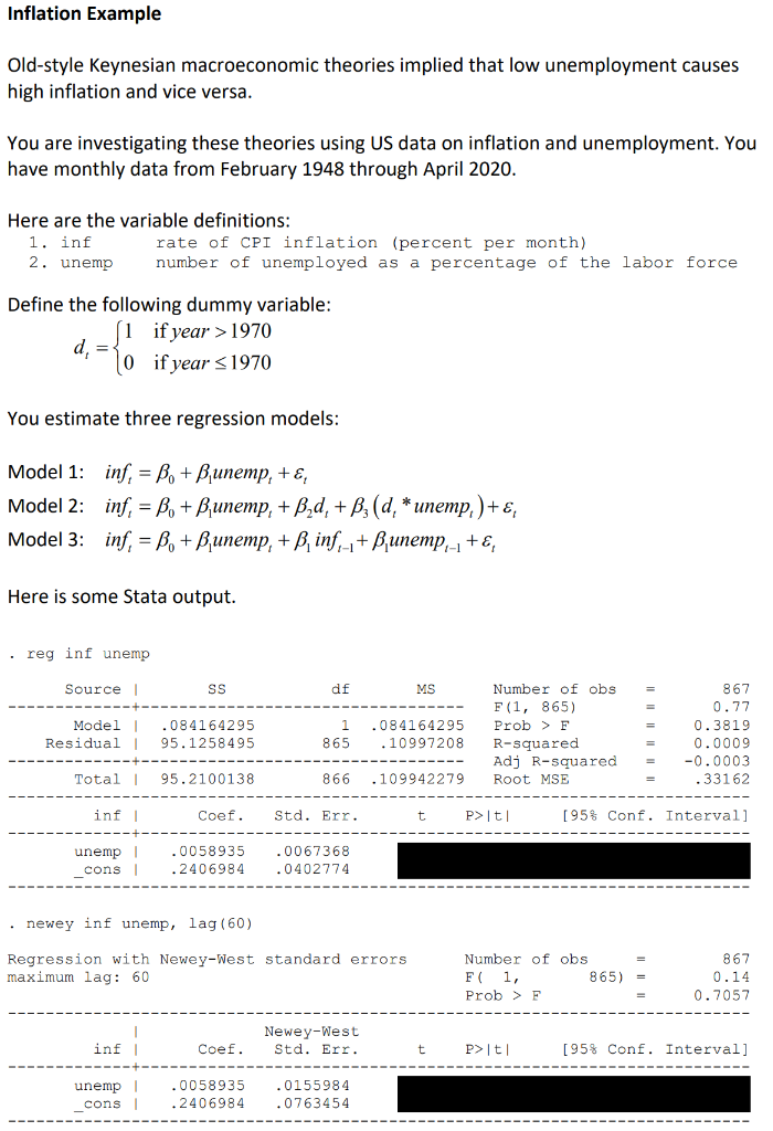 Inflation Example Old-style Keynesian macroeconomic | Chegg.com