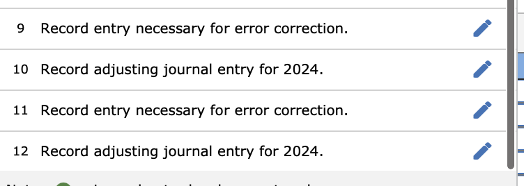 Solved 1 Record entry necessary for error correction. 2 | Chegg.com
