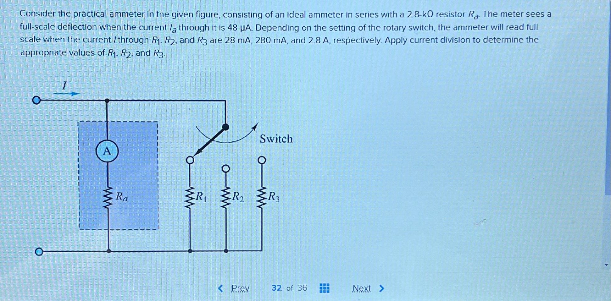 Solved Consider the practical ammeter in the given figure, | Chegg.com