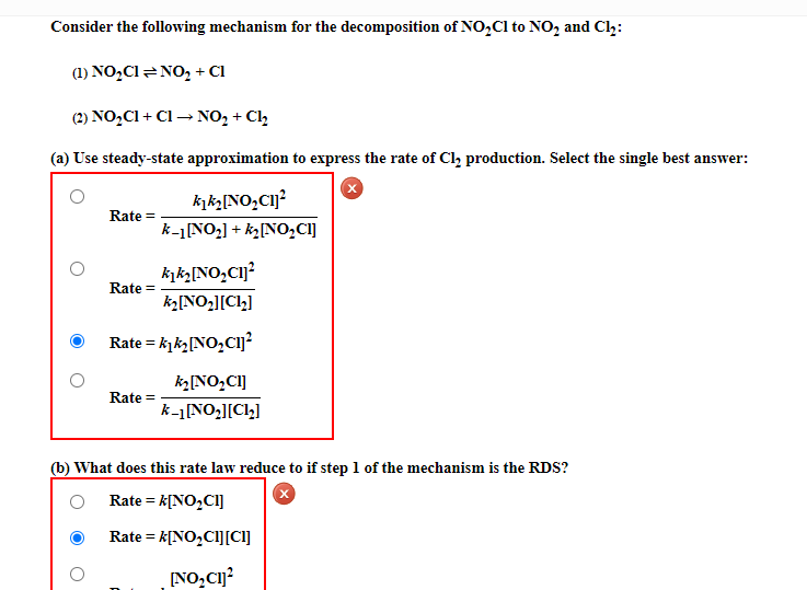 Solved Consider the following mechanism for the | Chegg.com