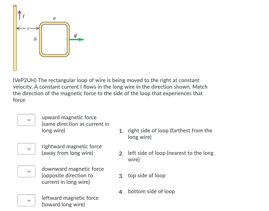 Solved (VeP2UH) The rectangular loop of wire is being moved | Chegg.com